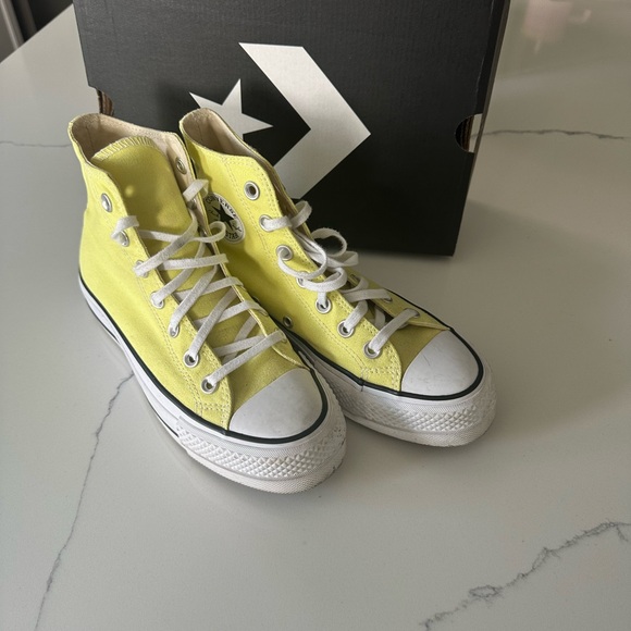 Converse | Shoes | Converse Womens Bright Yellow Platform Hightops ...